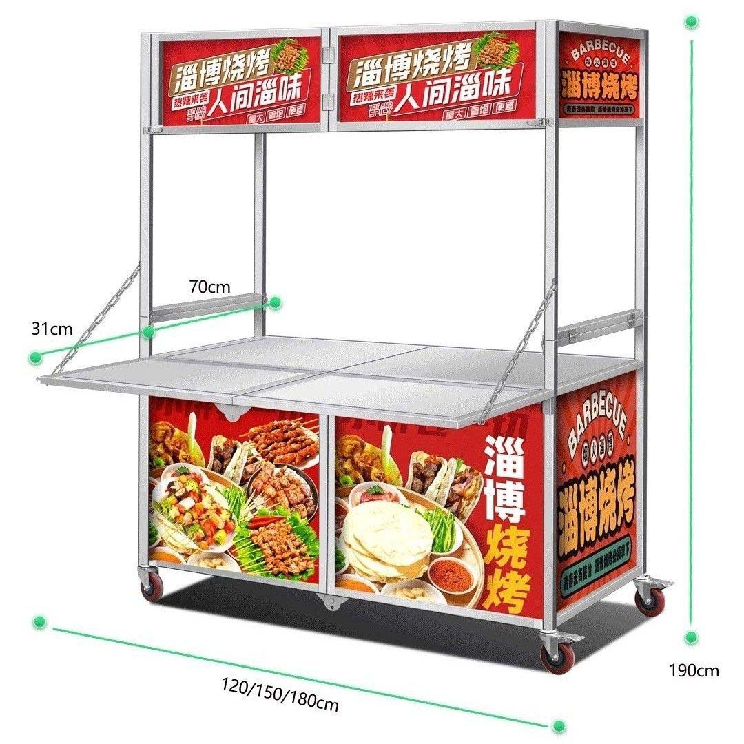 Movable Stainless Steel Snack cart Multifunctional Foldable – Beijing ...