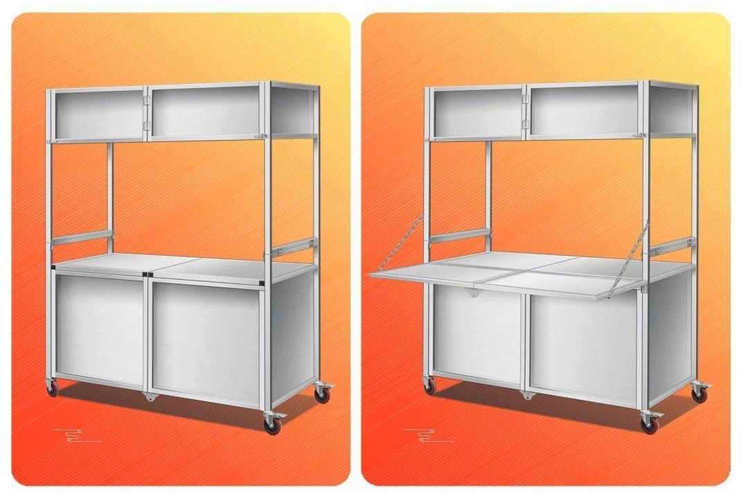 Movable Stainless Steel Snack cart Multifunctional Foldable – Beijing ...