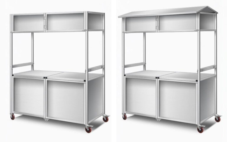Movable Stainless Steel Snack cart Multifunctional Foldable – Beijing ...